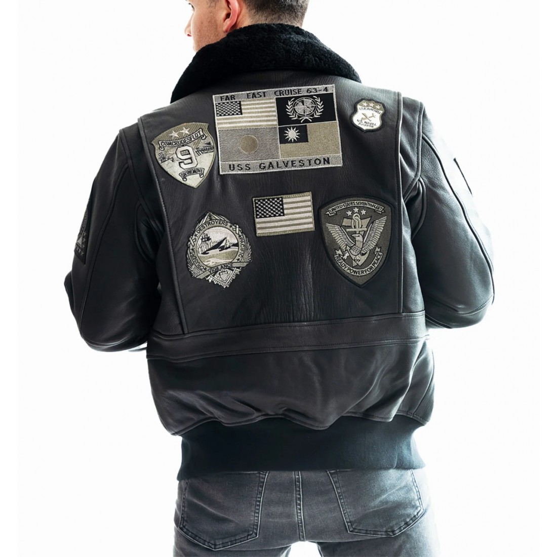 TOP GUN 1 G-1 WITH PATCHES Black