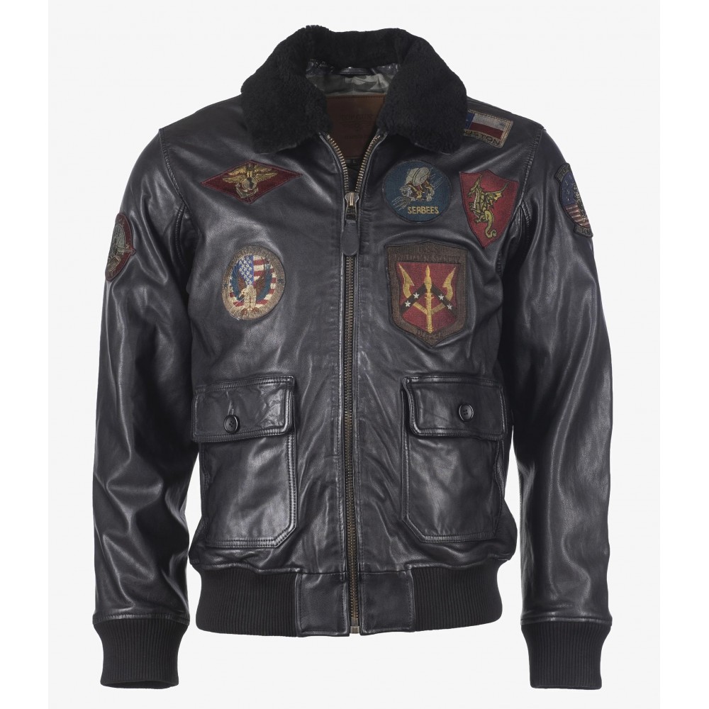 TOP GUN PILOT BOMBER JACKET Black